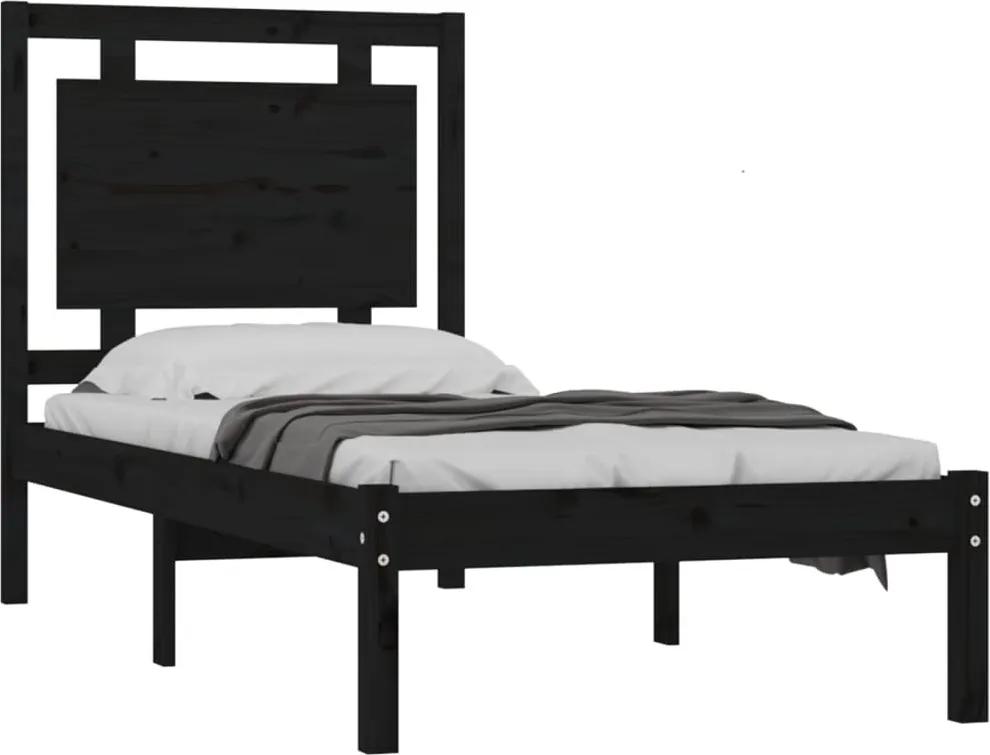 vidaXL Rám postele masivní dřevo 90 x 200 cm [3105524] Barva: Bílá