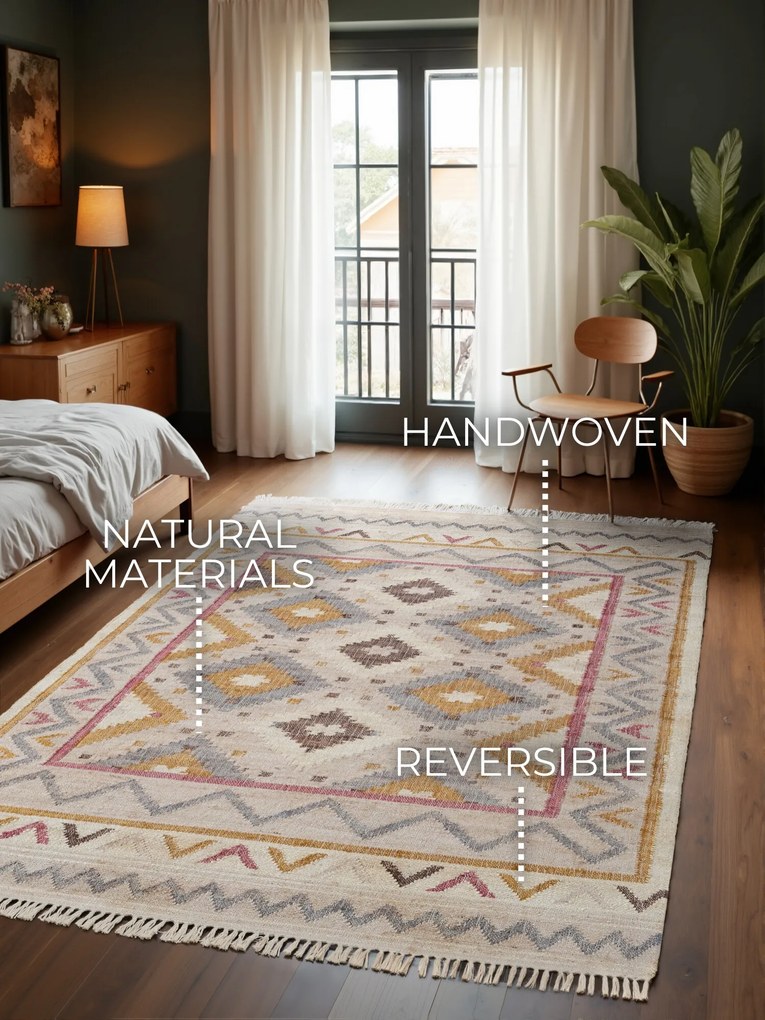 ELLE Decoration, Kusový koberec Imani 106261 Cream/Multi z kolekce Elle, 120x170, vícebarevná, kuchyně