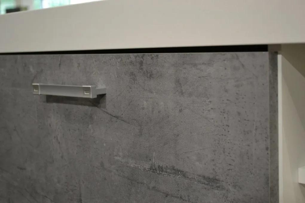 FALCO Obývací stěna Samir bílá/beton 7253