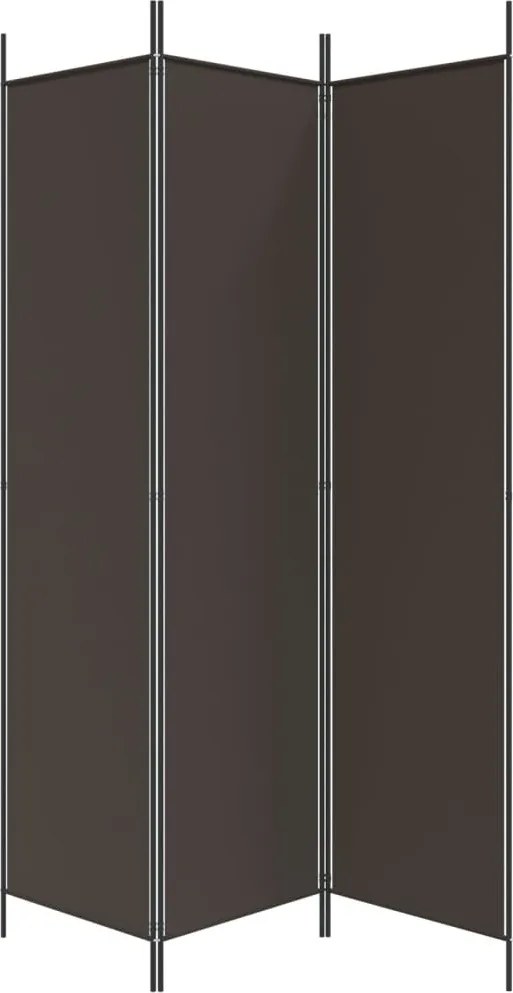 vidaXL 3dílný paraván 150x200 cm textil [350180] Barva: Hnědá