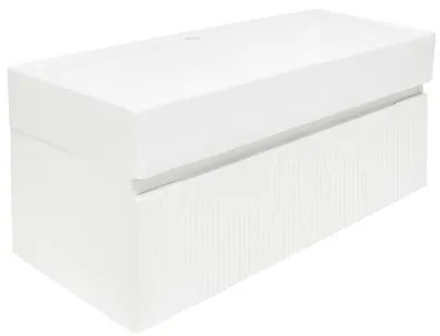Koupelnová skříňka s umyvadlem SAT Evolution 98x30x44,8 cm bílá mat SATEVO100WMU2