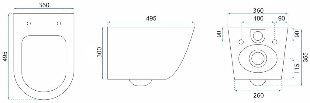 Závěsná WC mísa se SoftClose sedátkem REA TITO TORNADO NFQ, bílá