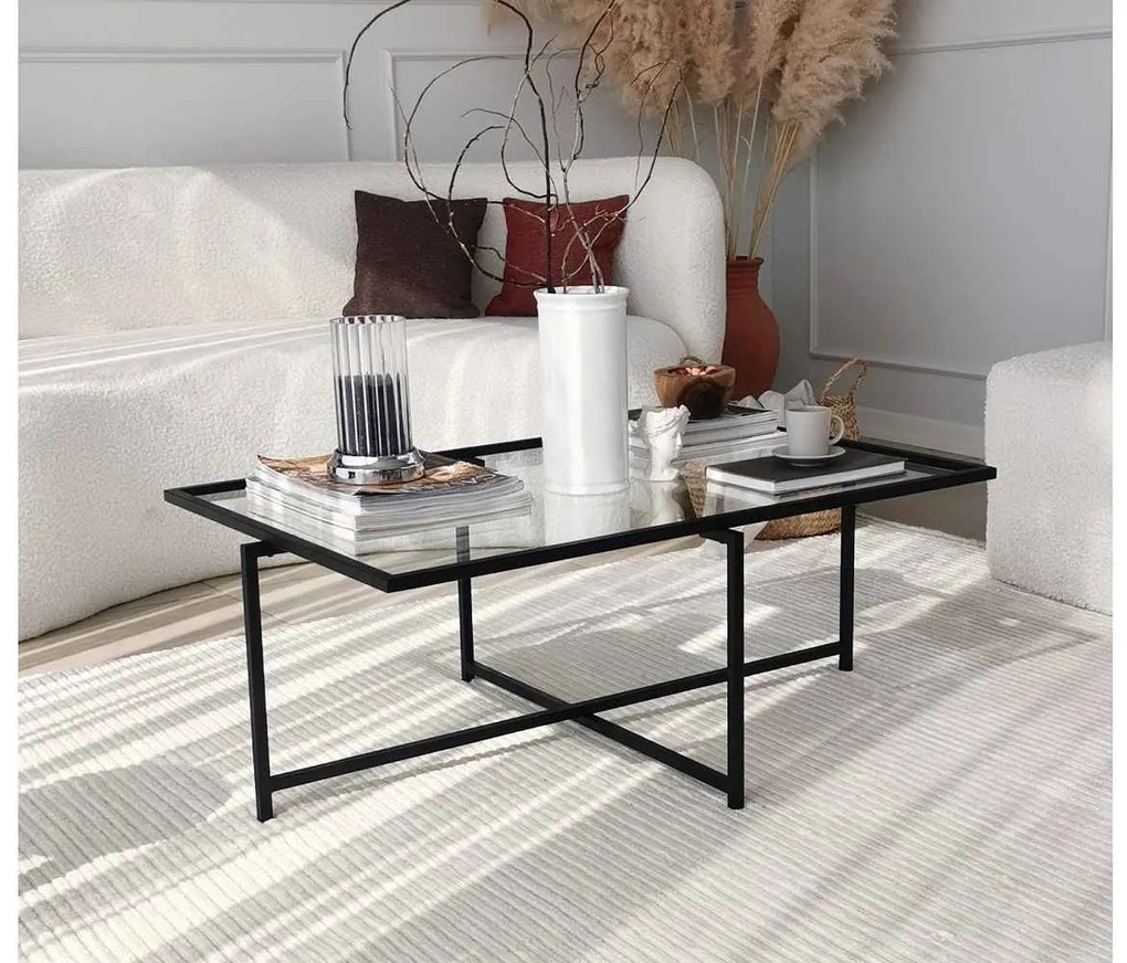 Designový konferenční stolek Vallerie 94 cm černý