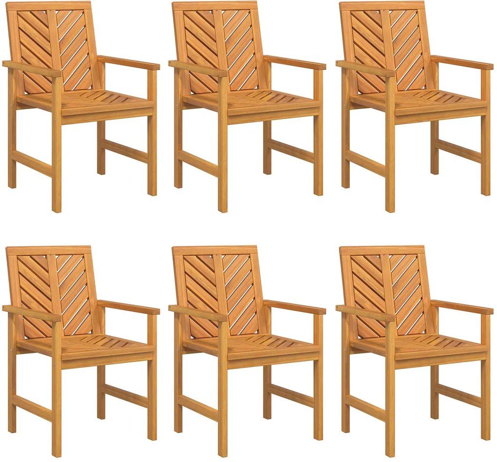 Jídelní židle 6 ks Přírodní Masivní akátové dřevo 3154132