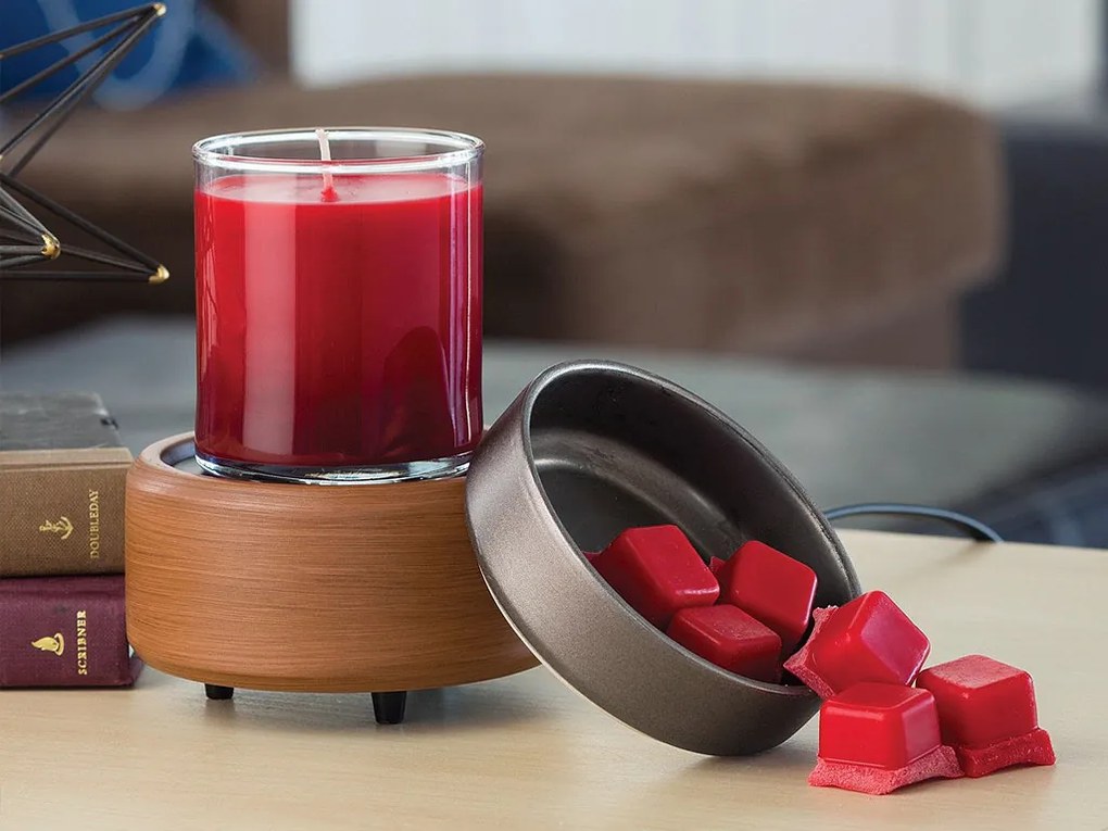 Candle Warmers™ Candle Warmers™ – 2v1 elektrická aromalampa a ohřívač svíček Pewter Walnut