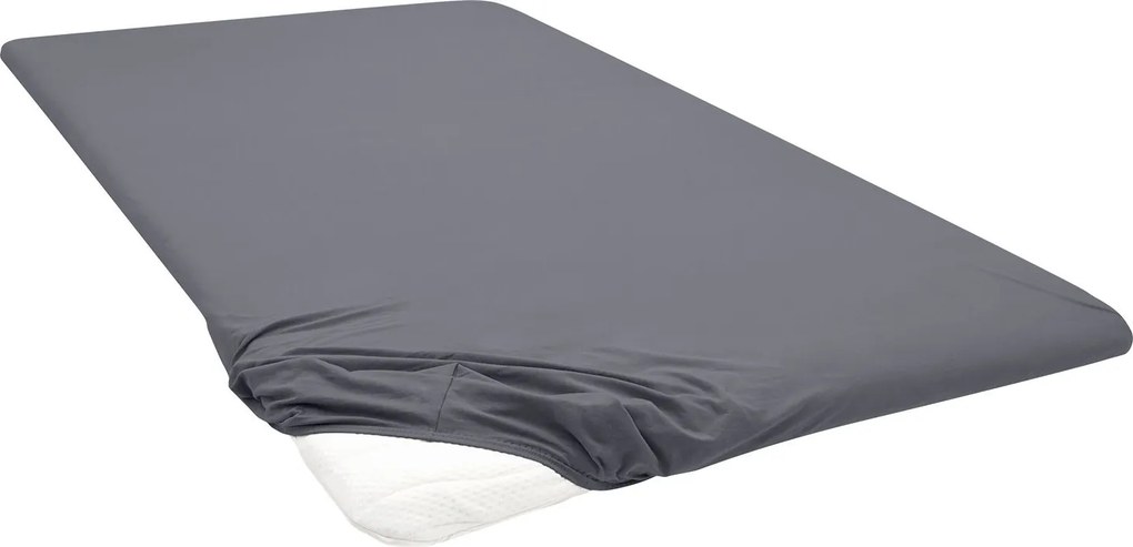 Biberna Jersey napínací prostěradlo na matracový topper, 90-200 x 200 cm. (antracitová, 140-160 x 200 cm)