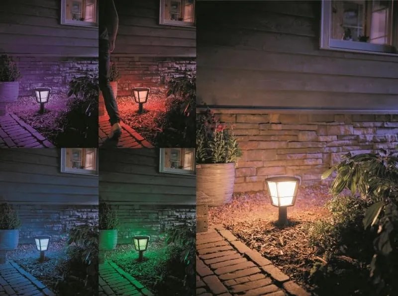 PH 17441/30/P7 Hue LED White and Color Ambiance Venkovní sloupkové svítidlo Philips Econic 17441/30/P7 černé 32cm 2200K-6500K RGB - PHILIPS HUE (915005732501)