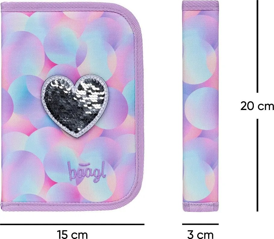 BAAGL Školní penál jednopatrový Candy