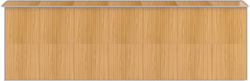 Zahradní kůlna světle hnědá 192x606x223 cm pozinkovaná ocel 3147476