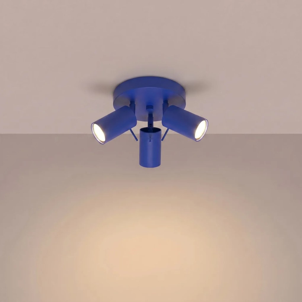 Sollux Lighting Stropní svítidlo RING 3P ultramarínové