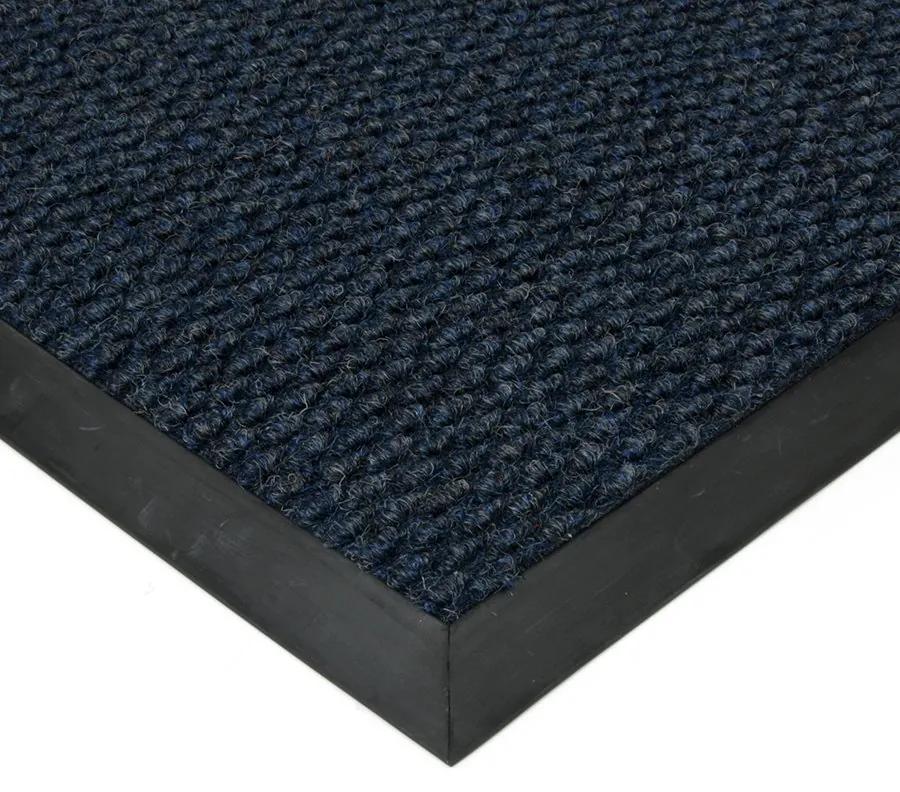 Modrá textilní zátěžová vstupní čistící rohož Fiona - 100 x 100 x 1,1 cm