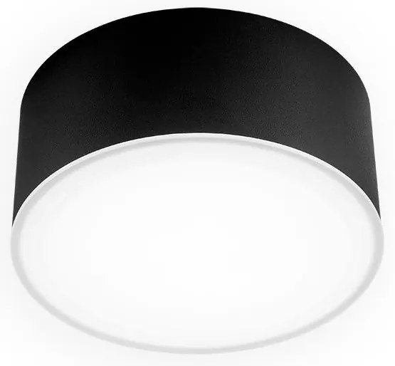 LED2 1010153D Button II, černé stropní svítidlo, 12W LED 3000K/4000K DALI, prům. 15cm