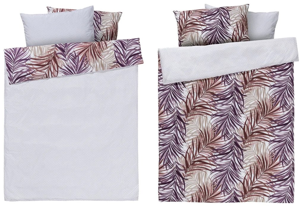 MERADISO® Ložní prádlo Renforcé, 140 x 200 cm (listy), Provedení: - 4050069081386