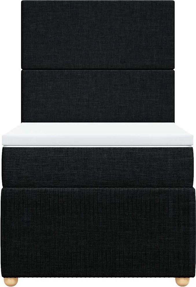 Box spring postel s matrací černá 90x190 cm textil 3291906