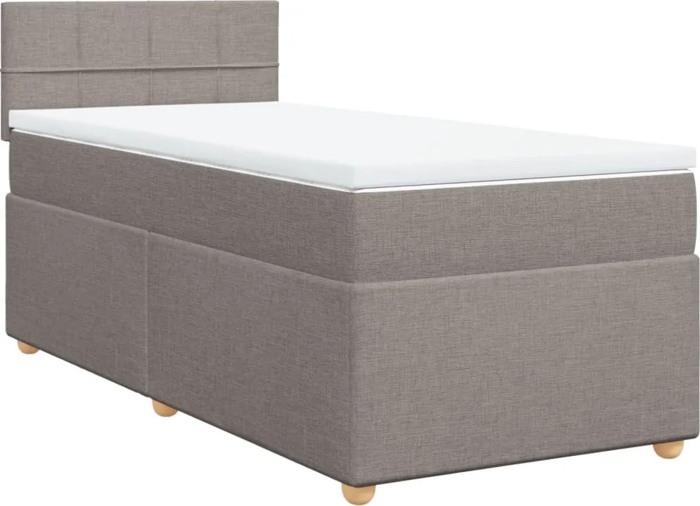 Box spring postel s matrací taupe 100 x 200 cm textil 3286595