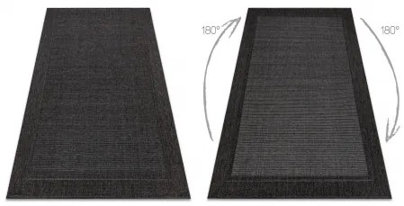 koberec TIMO 5000 SISAL venkovní rám černý velikost 180x270 cm | krásné koberce cz