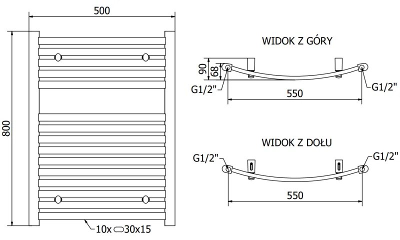 Mexen Helios, topné těleso 800 x 600 mm, 450 W, černá, W103-0800-600-00-70