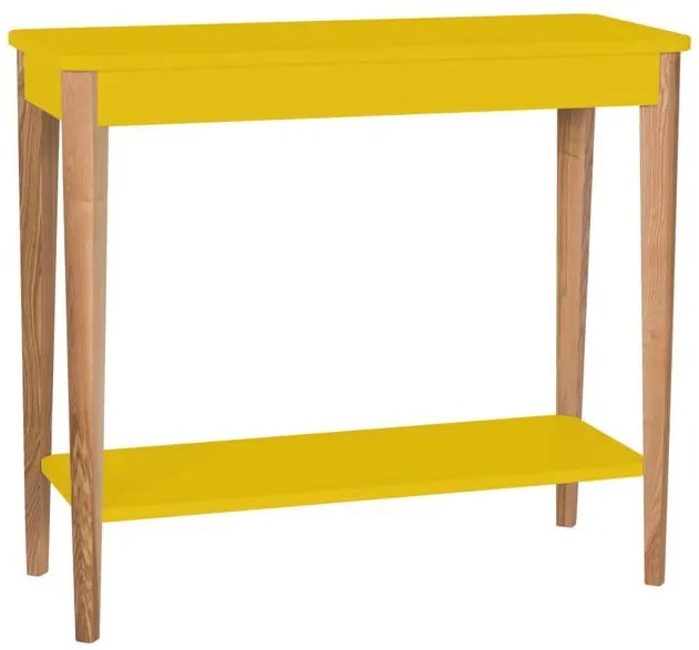 Žlutý konzolový stolek Ragaba Ashme, šířka 85 cm