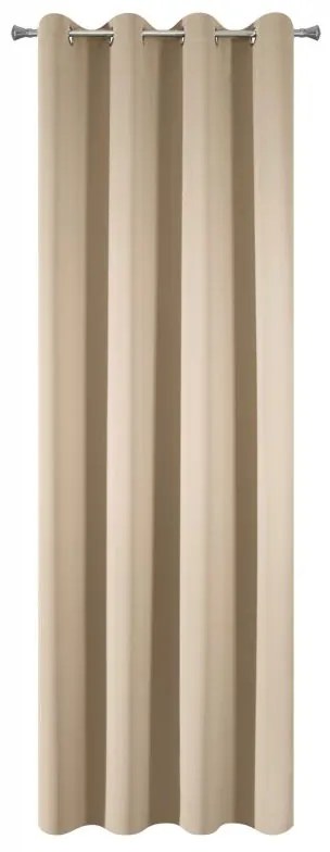 Dekorační závěs s kroužky "BLACKOUT" zatemňující SIERRA 135x250 cm, béžová, (cena za 1 kus) MyBestHome