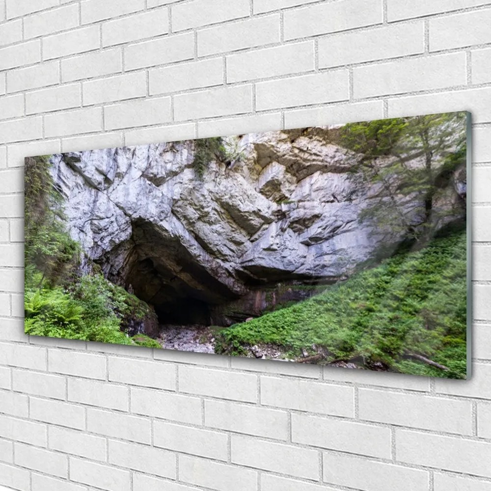 akrylový obraz Hora Jeskyně Příroda 125x50 cm