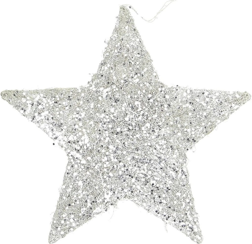 Vánoční ozdoba Star Silver 25 cm