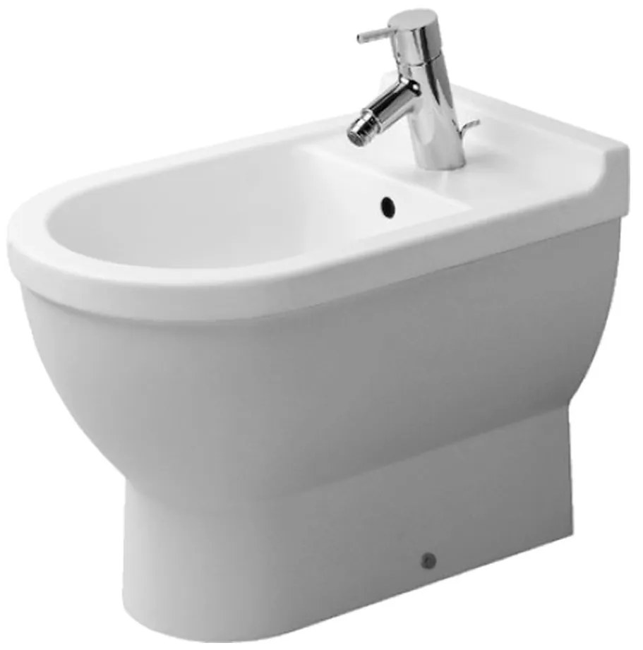 Duravit Starck 3 - Stojící bidet, 1 otvor pro armaturu propíchnutý, 36 x 56 cm, bílý 2230100000