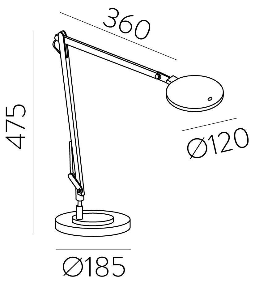 ACB Iluminacion Stolní LED lampa LUXA, v. 48 cm, 11W, CRI90
