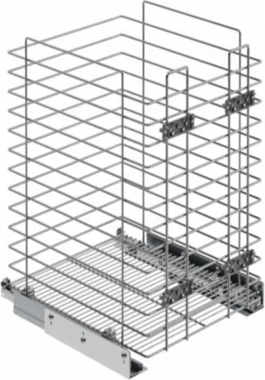 Starax S-8053 Cargo koš na prádlo 40 Chrom Blum