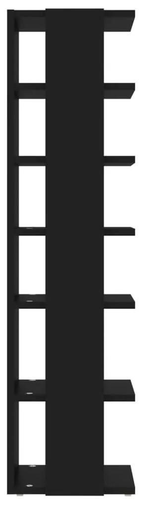 Botník černý 27,5x27x102 cm kompozitní dřevo - Default Title