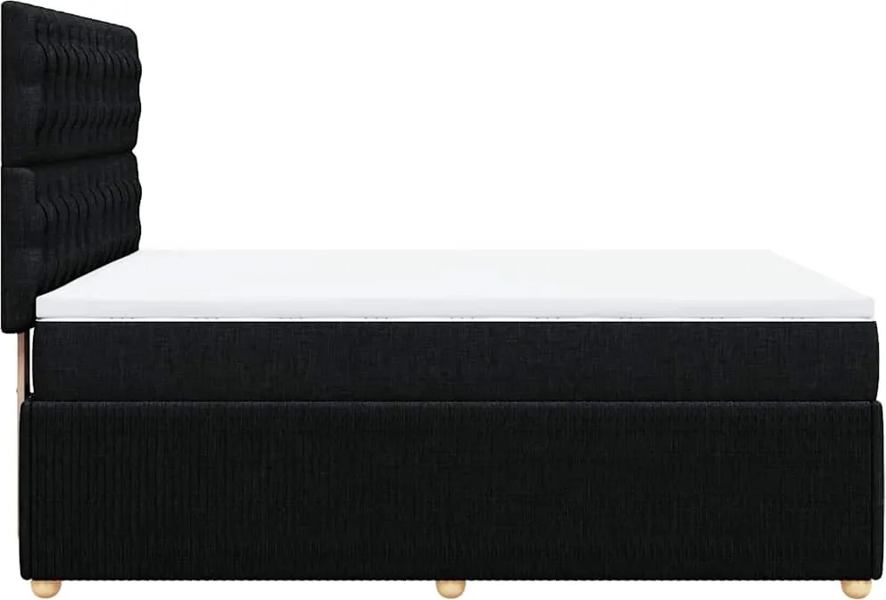 Box spring postel s matrací černá 140 x 190 cm textil 3294360