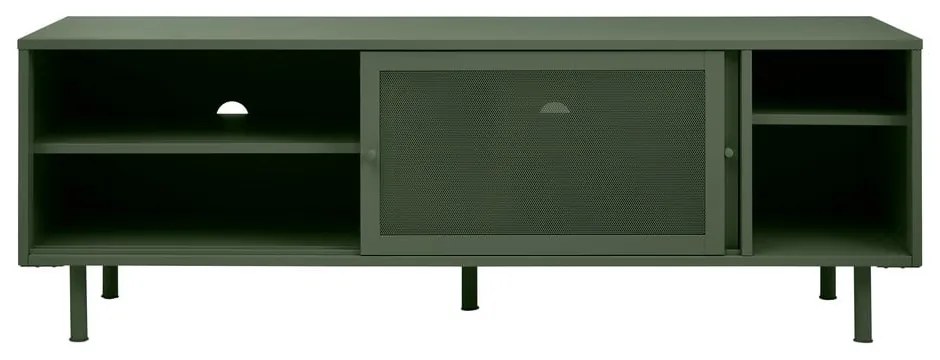 Tmavě zelený kovový TV stolek 160x55 cm Veep – Unique Furniture