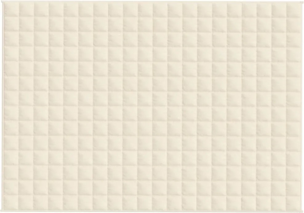Zátěžová deka světle krémová 140 x 200 cm 10 kg textil 3154872