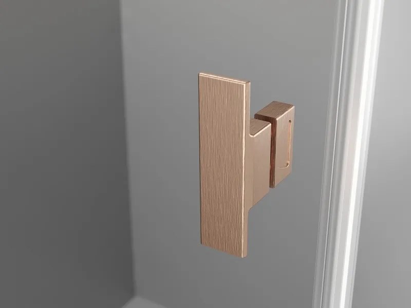 Mexen Mist-B, 1-křídlý ​​výklopný sprchový kout 100 x 85 cm, čiré sklo, měděný matný profil, 8A2T-100-085-65-00