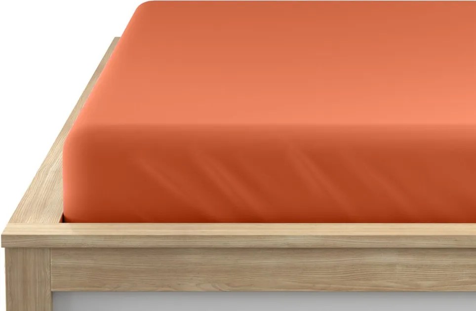 Jersey prostěradlo oranžové 200 x 200 cm