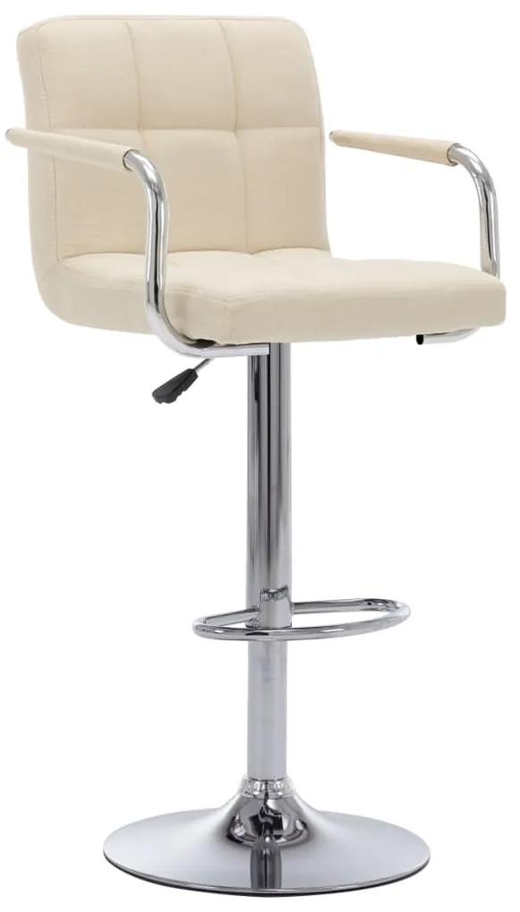 283411 vidaXL Barová židle krémová textil