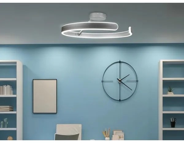 LED Stmívatelný přisazený lustr LED/72W/230V 3000-6500K chrom + dálkové ovládání