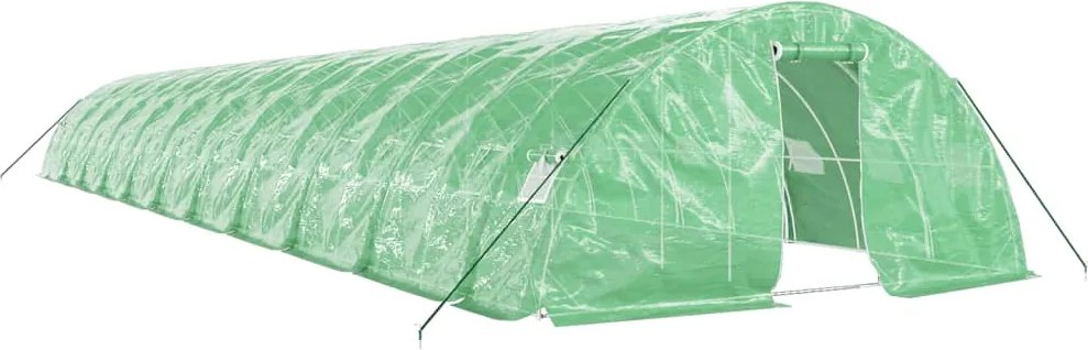 Skleník s ocelovým rámem zelený 110 m² 22 x 5 x 2,3 m 3188092