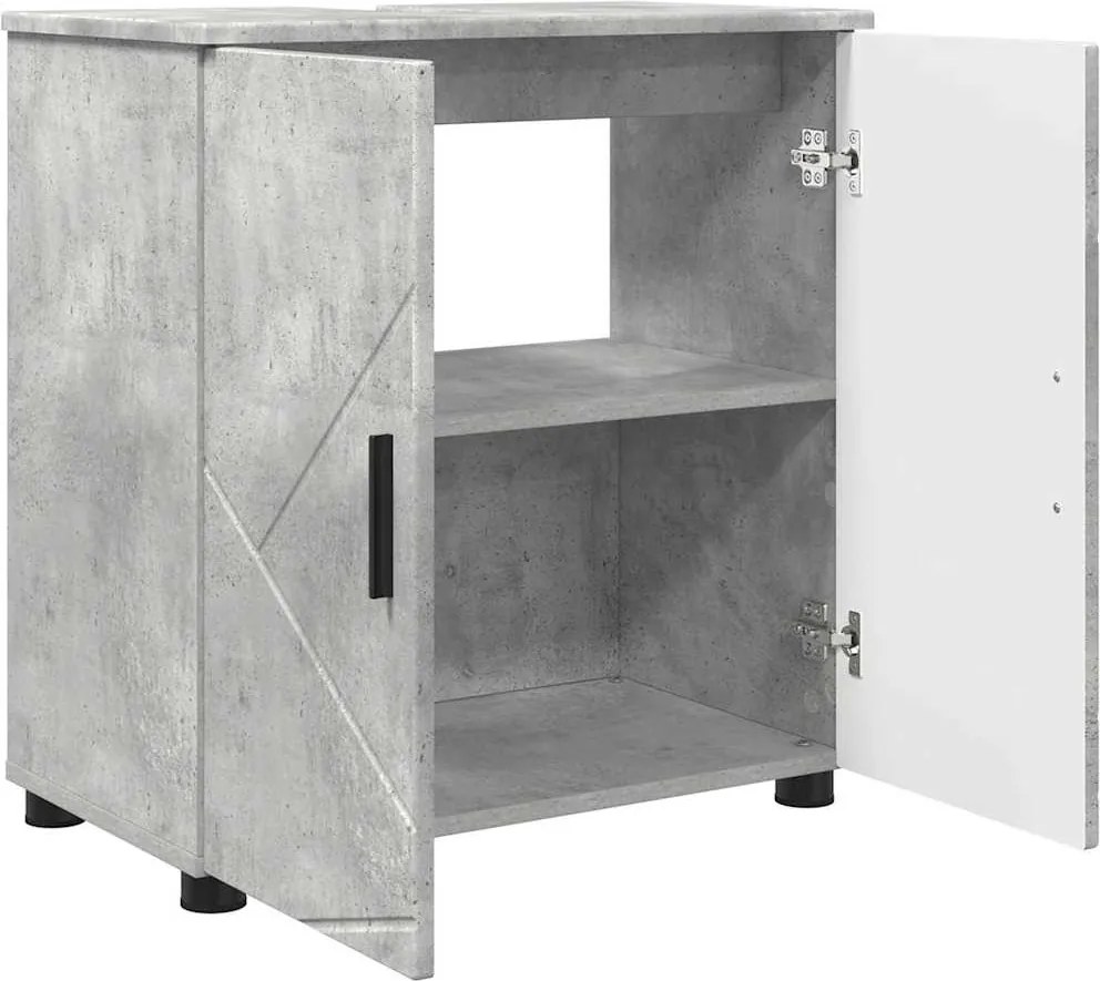 Sada koupelnového nábytku 3 ks Betonově šedá 61 x 35 x 64 cm 3392946