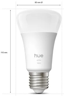 LED Stmívatelná žárovka Philips Hue WHITE E27/9,5W/230V 2700K