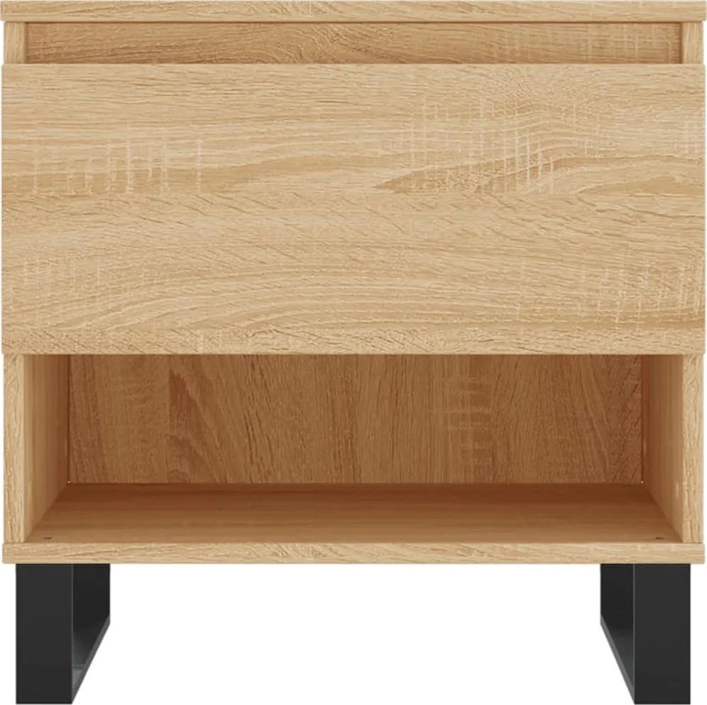 vidaXL Konferenční stolek 50 x 46 x 50 cm kompozitní dřevo [830930] Barva: kouřový dub
