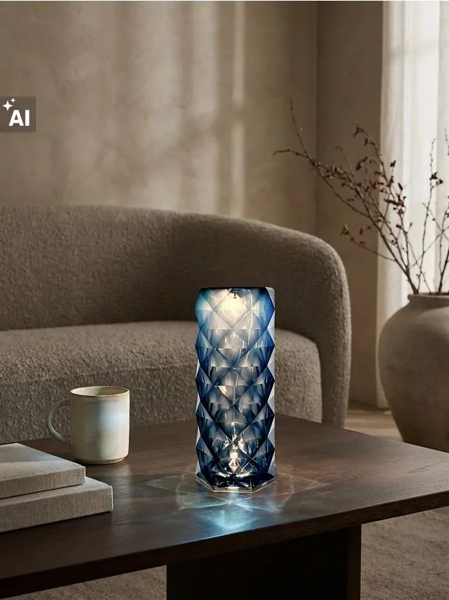Sinsay - Dekorativní LED lampička s geometrickým reliéfem - černá