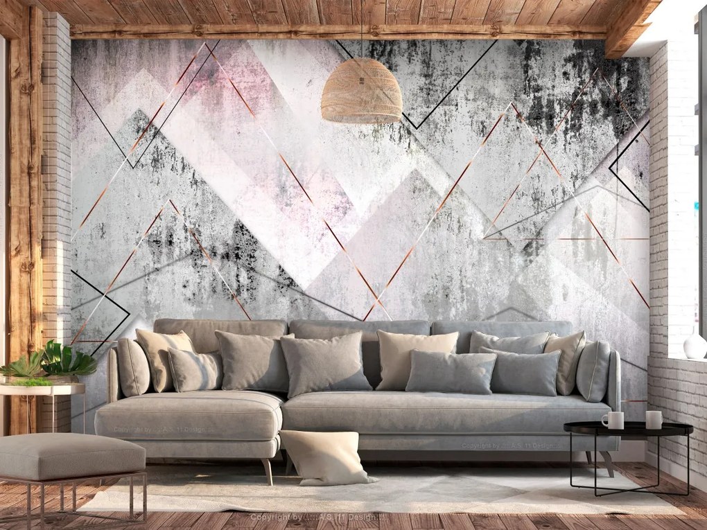Tapeta trojúhelníková perspektiva (150x105 cm) - Murando DeLuxe