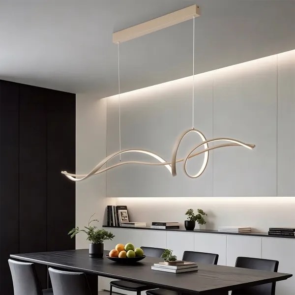 BRILAGI - LED Stmív. lustr na lanku SIGNATURE LED/55W/230V 120x23 cm béžová + DO