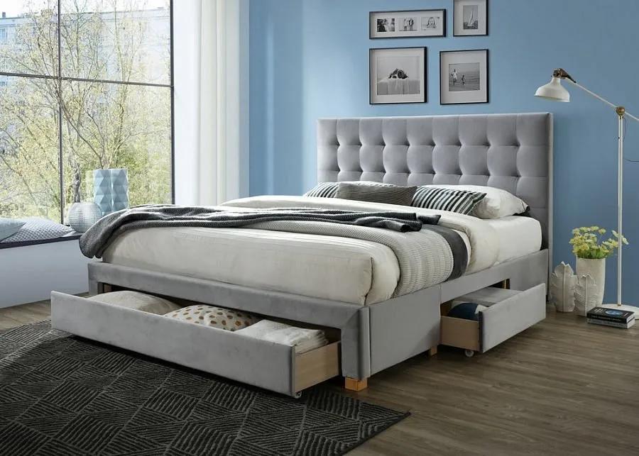 Bradop Čalouněná postel Ola L504, 180×200 s úložným prostorem