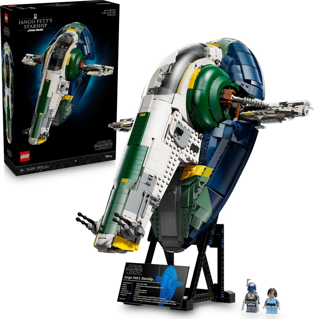 Lego® star wars tm 75409 jango fett a jeho vesmírná loď třídy firespray 5702017824178
