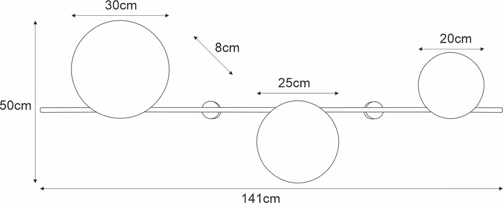 Designové světlo-nepřímé osvětlení Rega K-4639/3xG9