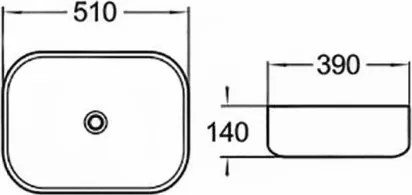 Mexen LORITA UMYVADLO, 51x39 CM, ČERNÁ / ZLATÁ , 22135163