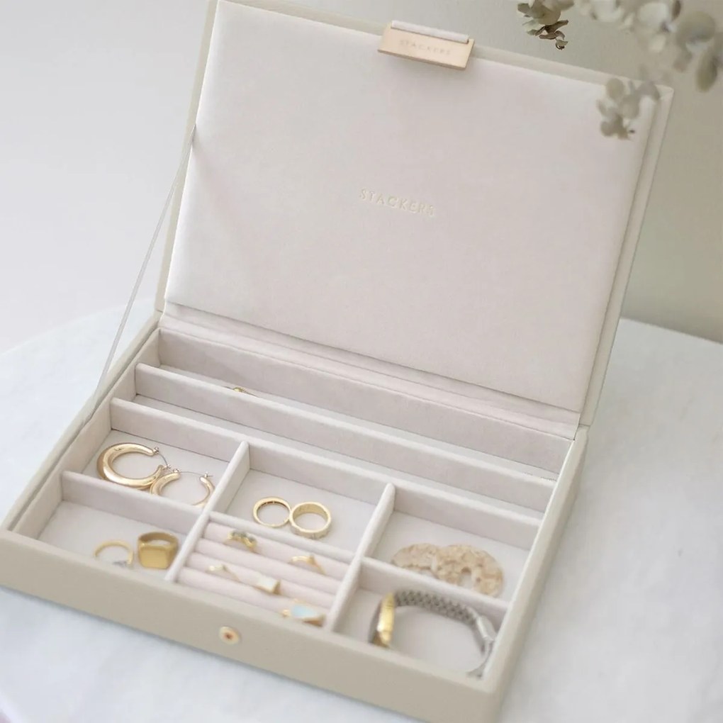 Stackers, Šperkovnice Oatmeal Classic Jewellery Box Lid | krémová 75600