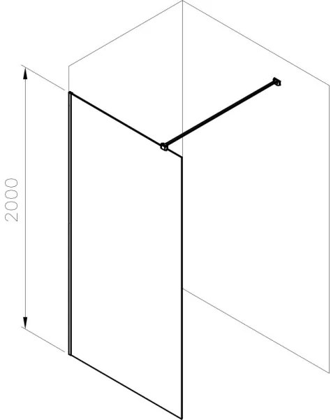 Ravak GW9WG0C00Z1 - Sprchový kout WALK-IN 120x200 cm lesklý chrom