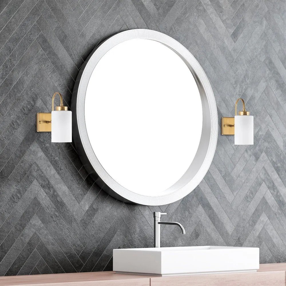 Nástěnné svítidlo v bílé a zlaté barvě ø 10 cm Duzsuz – Opviq lights